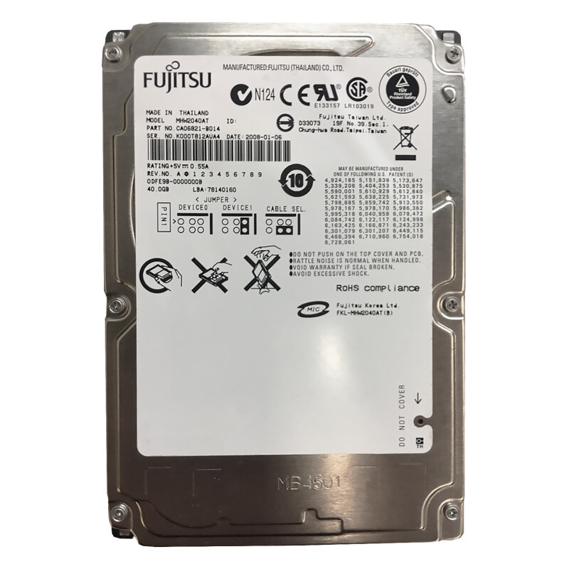 Жесткий диск Fujitsu CA06821-B014 40Gb 5400 IDE 2,5" HDD