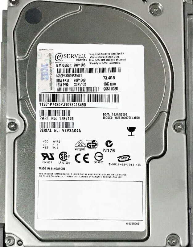 Жесткий диск IBM 8J073J0 73,4Gb U320SCSI 3.5" HDD