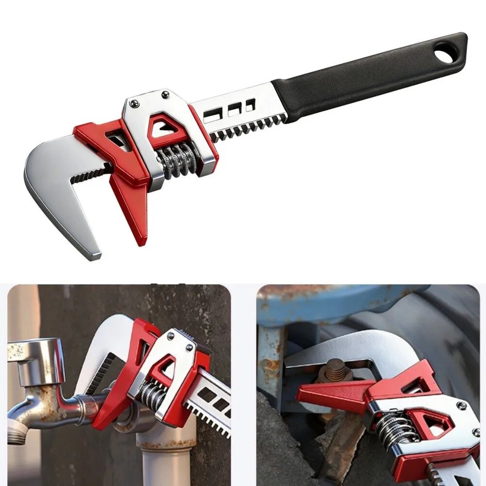 Сверхмощный 12-Дюймовый Разводной Трубный Ключ с Отверстием шириной 0-75 мм