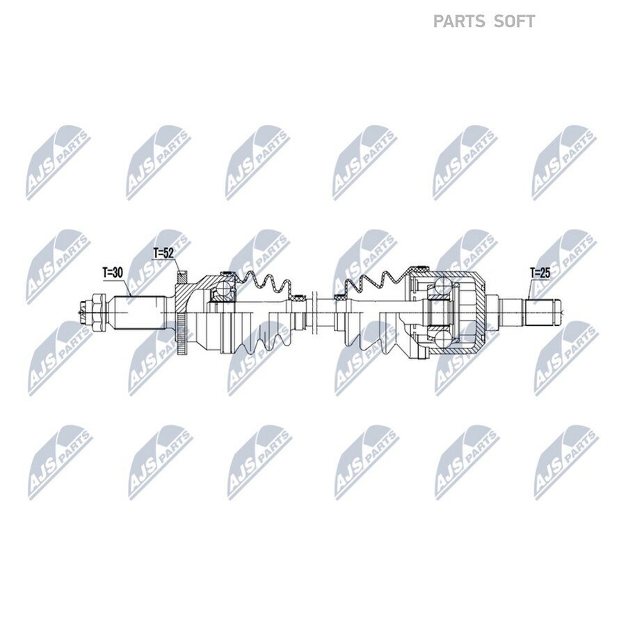 HYUNDAI 4WD SANTA FE III 2.0CRDI,2.2CRDI,2.4 12-, GRAND SANTA FE 2.2CRDI,3.3 13-, KIA SORENTO 4WD 2. от официального дистрибьютора, NTY, артикул NPWHY624