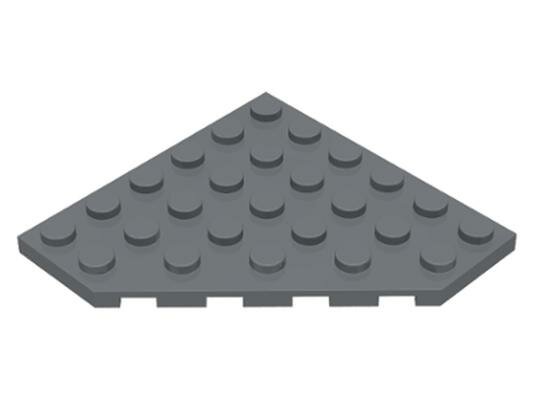 Деталь Lego 6106 Wedge, Plate 6 x 6 Cut Corner