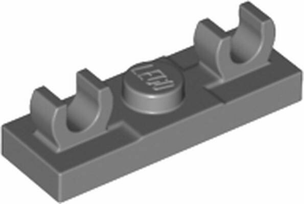 Деталь Lego 79987 Plate, Modified 1 x 3 with 2 Open O Clips on Top