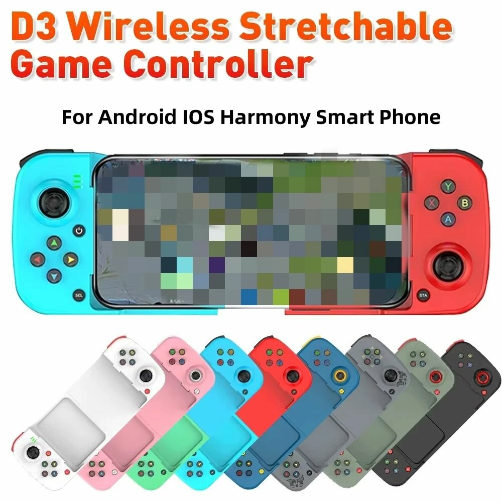 Беспроводной эластичный игровой контроллер D3 с Bluetooth 50 для мобильных телефонов Samsung Huawei Xiaomi Android и IOS