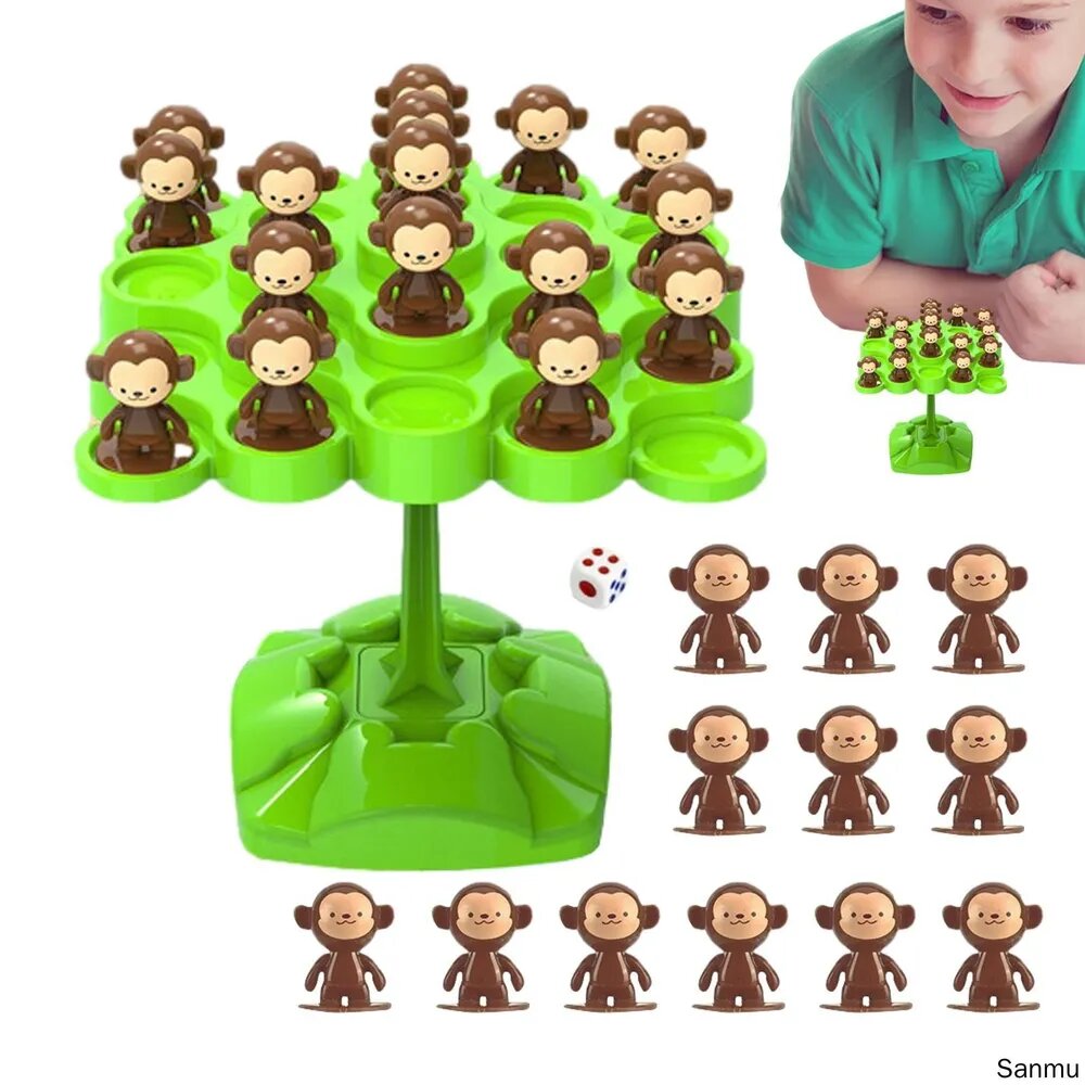 Дерево Баланса Обезьяны, головоломка для игры в Дженгу для детей