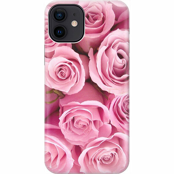 Силиконовый чехол на Apple iPhone 12 / 12 Pro / Эпл Айфон 12 / 12 Про с рисунком "Букет роз"