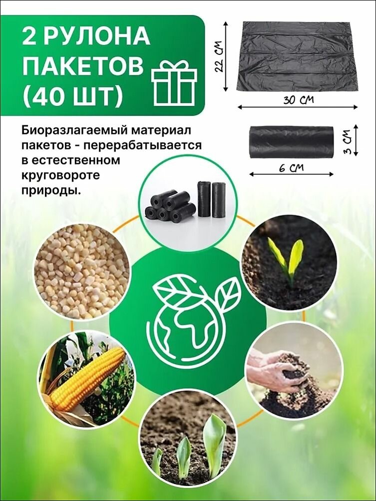 Сумка для лакомства для собак I04S, с пакетами, на пояс, серая — фото 1