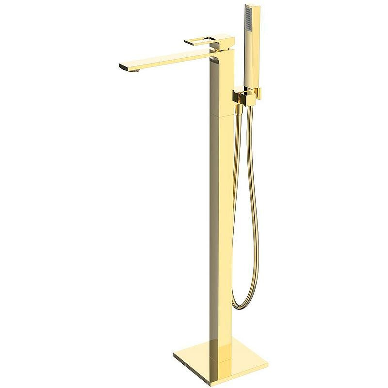Смеситель для ванны BelBagno Luce LUC-FMT-ORO золото, рычажное управление, латунь