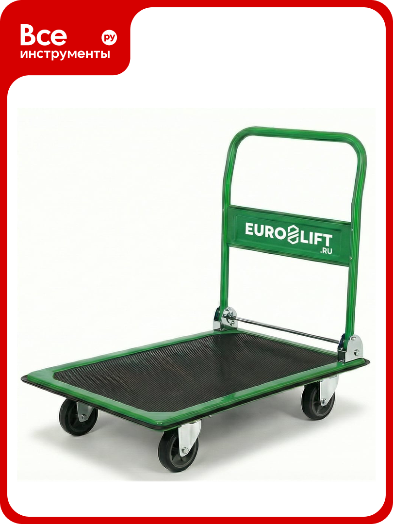 Платформенная стальная тележка EURO-LIFT ТН150 г/п 150 кг, диаметр колеса 100мм 00000248