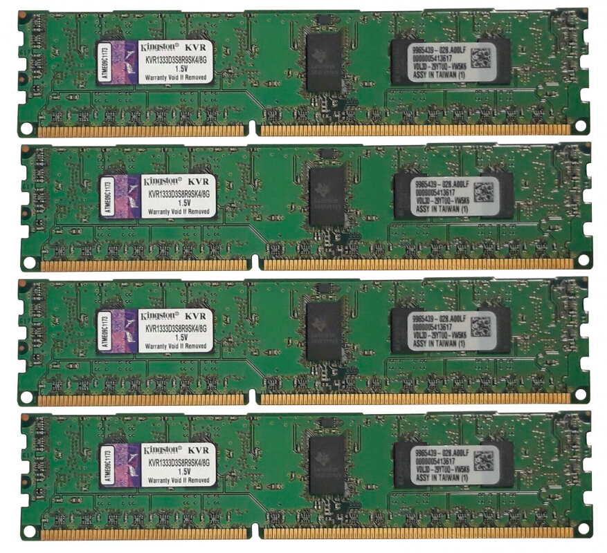 Оперативная память Kingston KVR1333D3S8R9SK4/8G DDRIII 8Gb