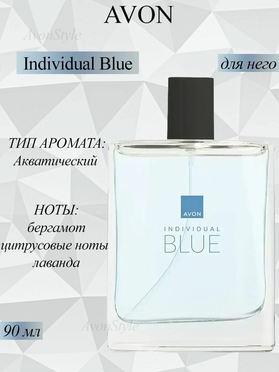 AVON/Эйвон Туалетная вода Individual Blue (Индивидуал Блю) для него, 90мл