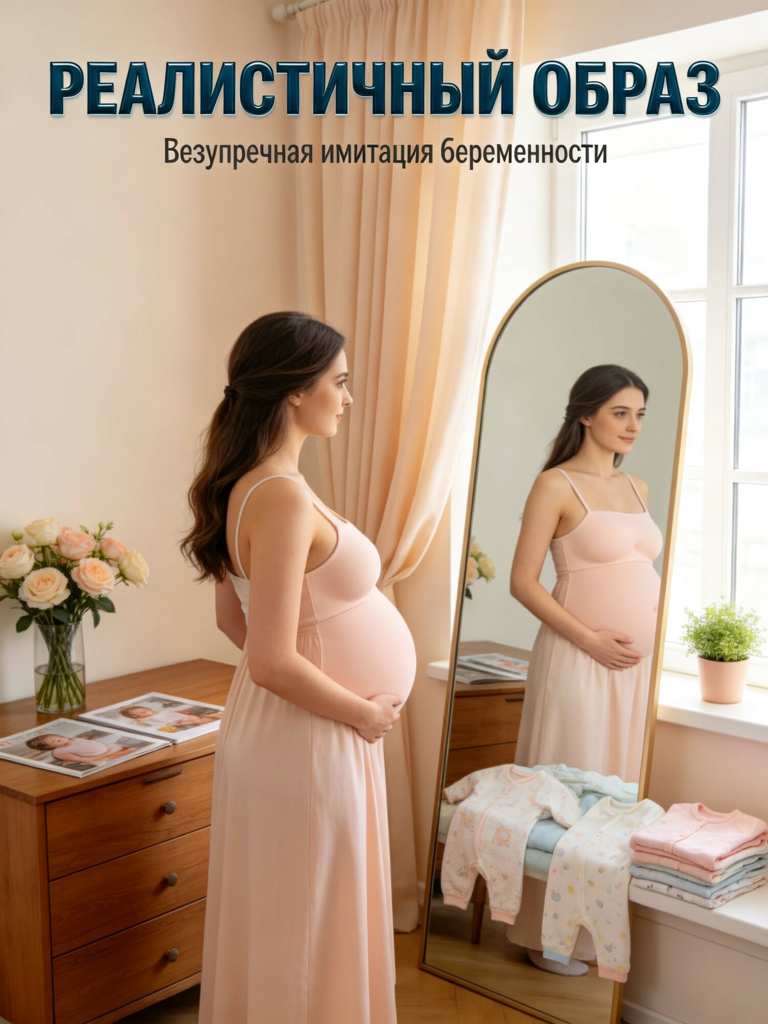 Накладной живот для сценических выступлений, реалистичная искусственная беременность для косплея и ролевых костюмов из хлопка и губки в размерах S M L