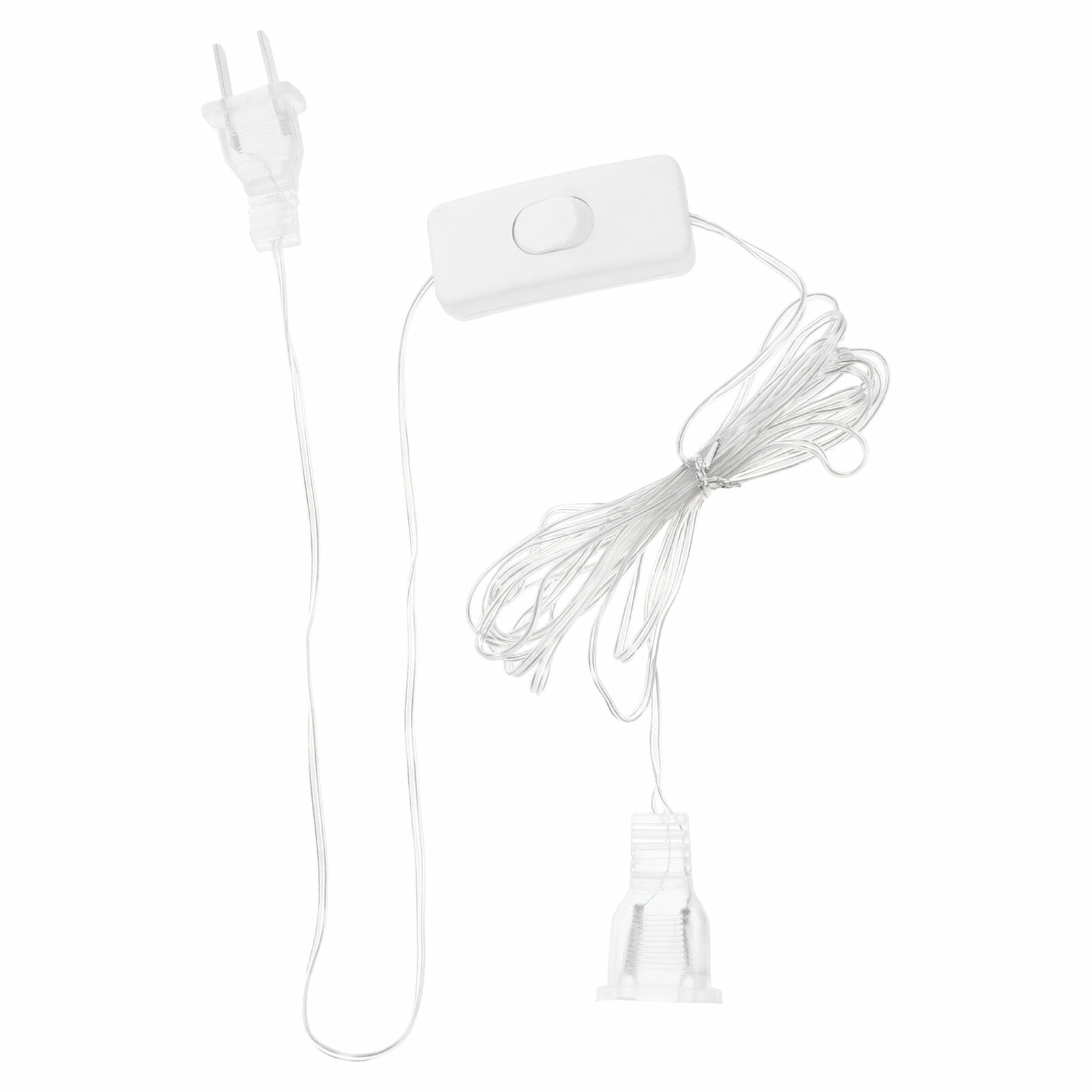 Удлинитель для светодиодной гирлянды с выключателем, 3-метровый удлинитель с выключателем (китайская плоская вилка - подходит для напряжения AC220 до AC0.00).