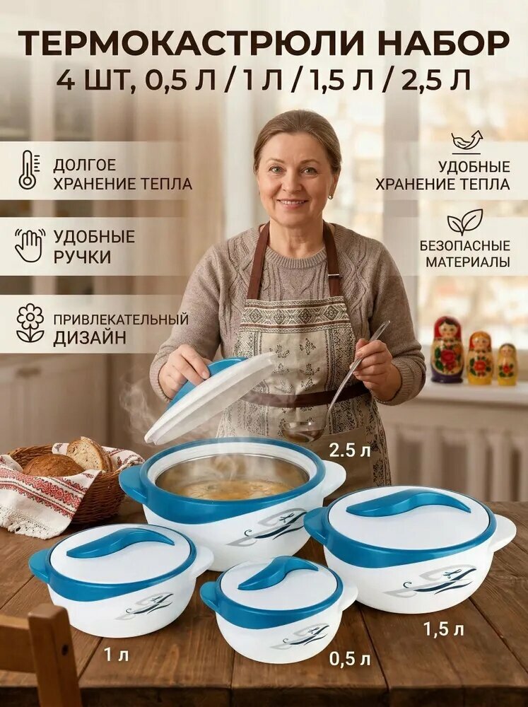Термокастрюля 0,5 л, 1 л л.