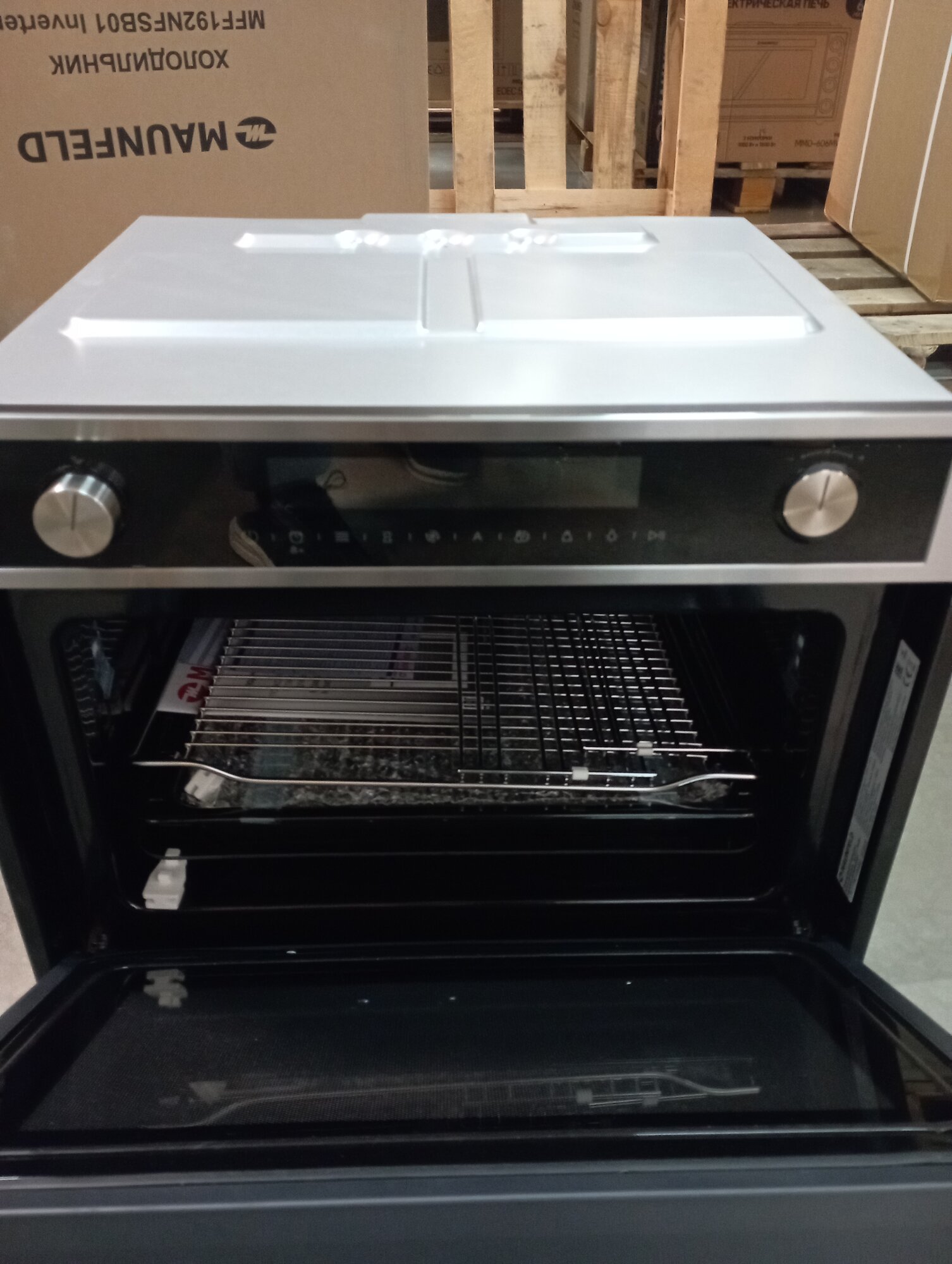 Компактный духовой шкаф с функцией СВЧ MAUNFELD MCMO5015MFS