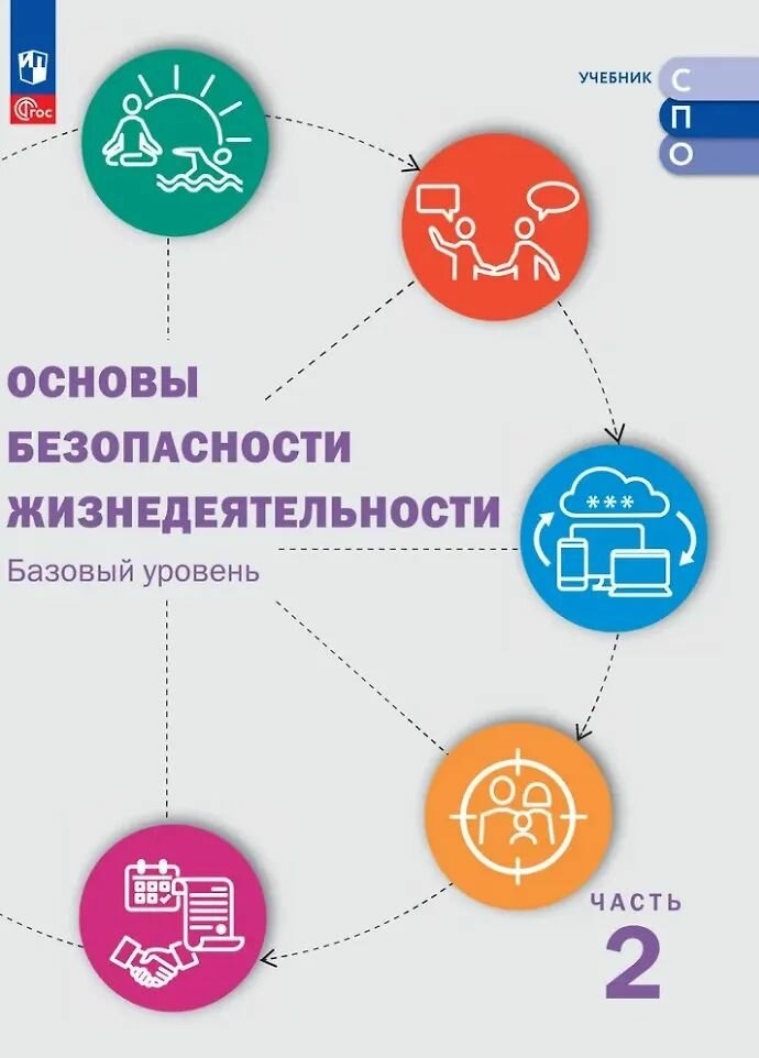 Учебник Просвещение Основы безопасности жизнедеятельности. Базовый уровень. В 2 частях. Часть 2. Для СПО. ФГОС 2021. 2025 год, Коллектив авторов