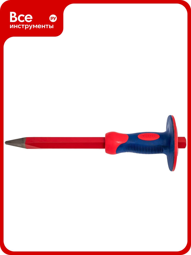 Зубило по бетону WORKPRO 4x305мм (кованная сталь) WP242001