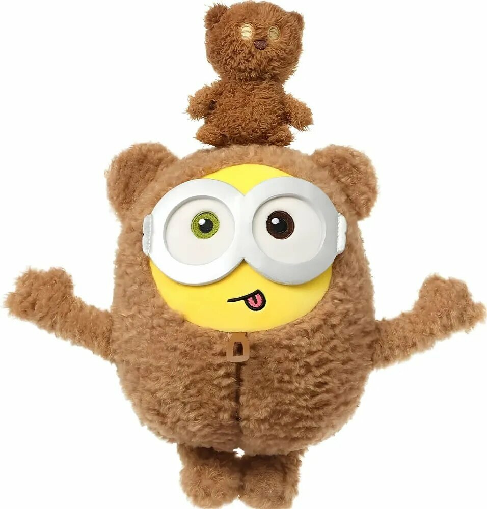 Мягкая игрушка Миньон Боб в костюме мишки, 40 см