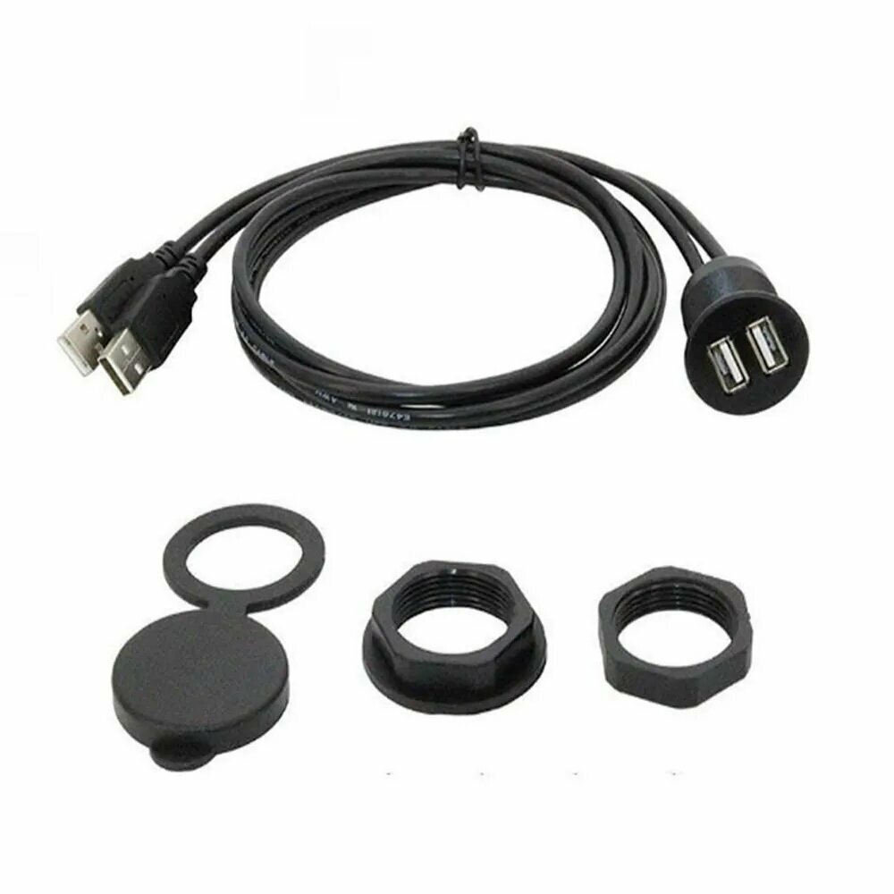 Удлинительный кабель для приборной панели, двойной порт USB 3.0, водонепроницаемый