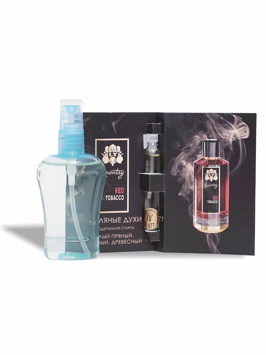 Lemontay №977, духи унисекс Red Tobacco, флакон с распылителем 55 мл + подарок масляные духи 3 мл
