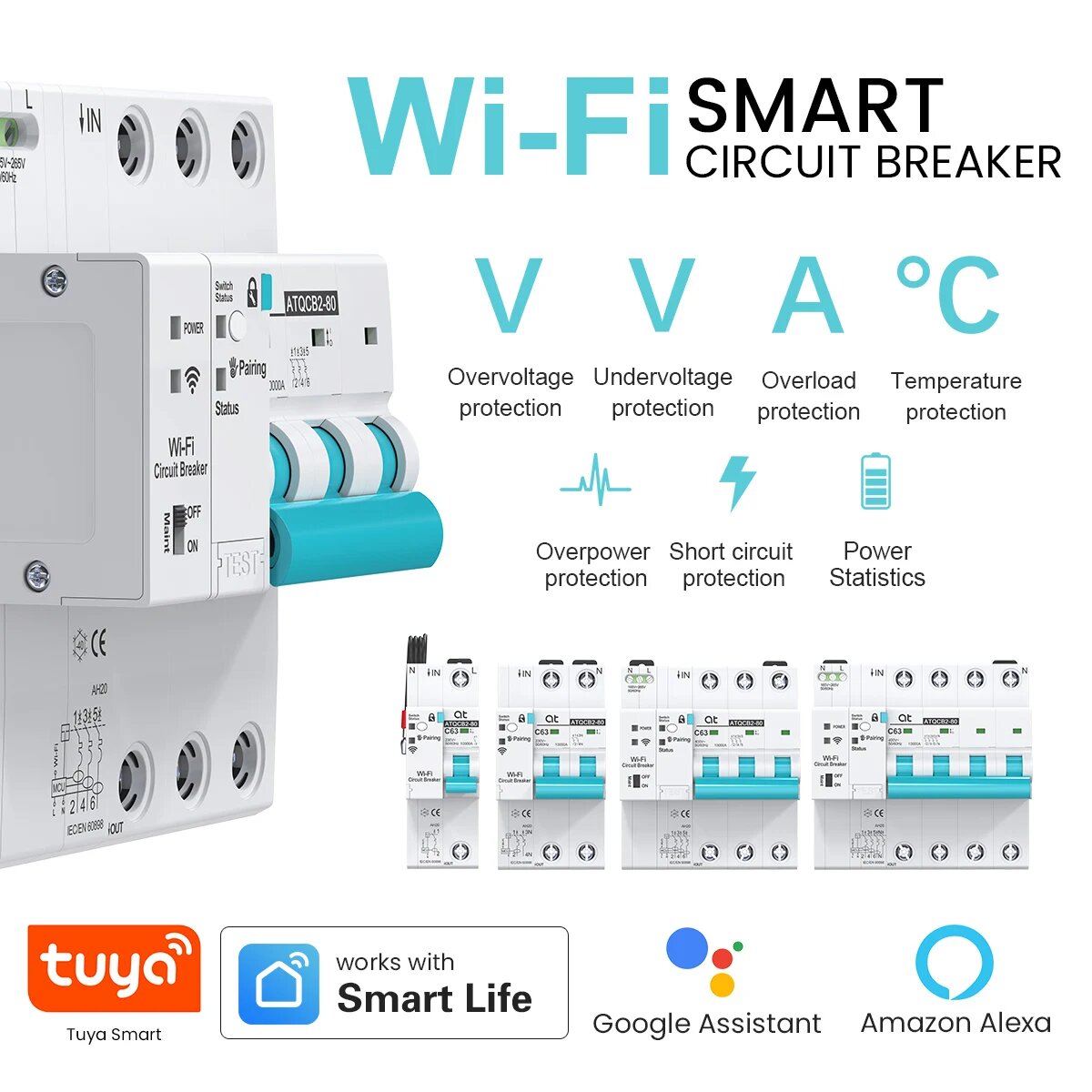 Умный Wi-Fi автомат ATELE 63A