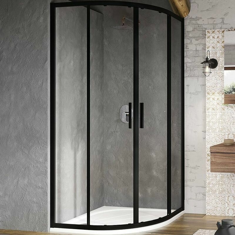 Душевое ограждение Ravak Blix BLSCP4-90 90x90 стекло Transparent, профиль Черный (X3BM70300Z1)