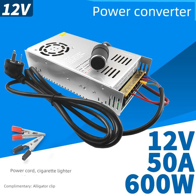 12V 600 Вт преобразователь с постоянным включением и адаптером для прикуривателя