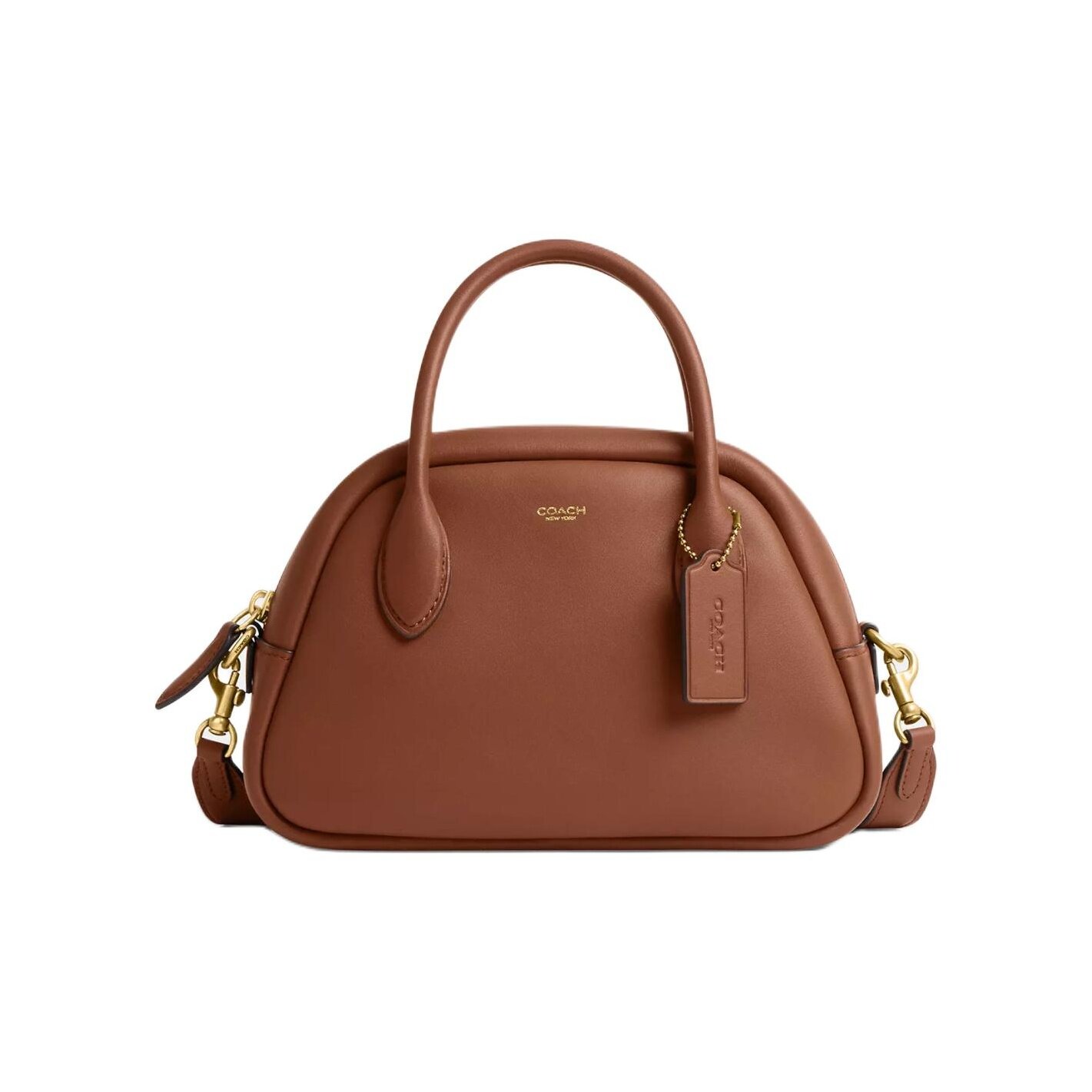 Сумка Coach, фактура матовая, коричневый — фото 1