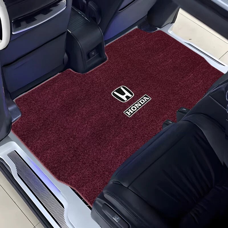 Коврики для средних сидений Honda Odyssey и Acura ELX, большие размеры, бордовый цвет, третий ряд не используется