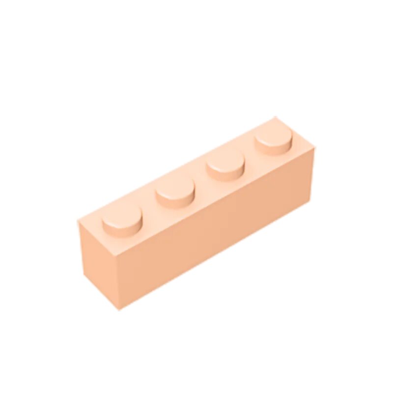Gobricks блоки 1x4 бежевые (032), 10 шт.