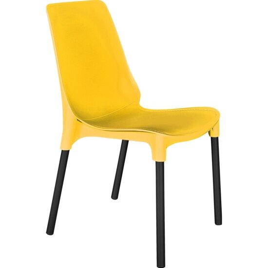 Стул Sheffilton SHT ST75/S424 желтый ral1021/черный муар