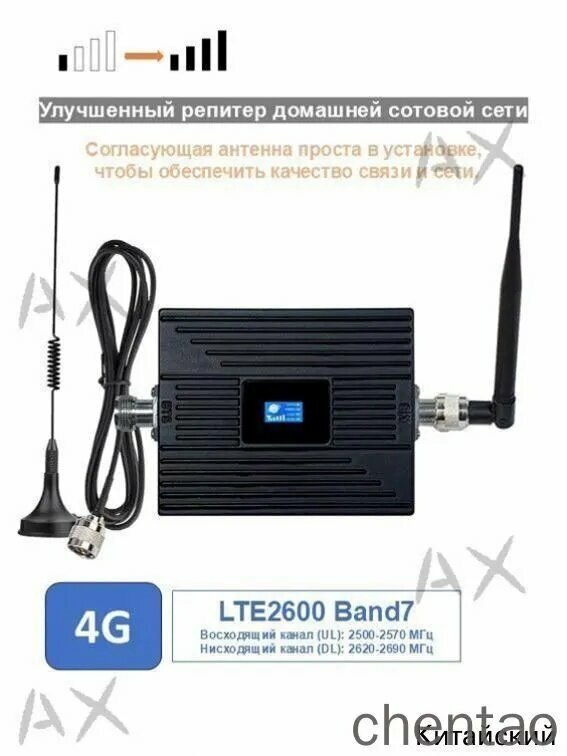 LTE2600 МГц домашний сотовый ретранслятор 4G 7FDD Усилитель сетевого сигнала Комплект антенны для усиления сигнала