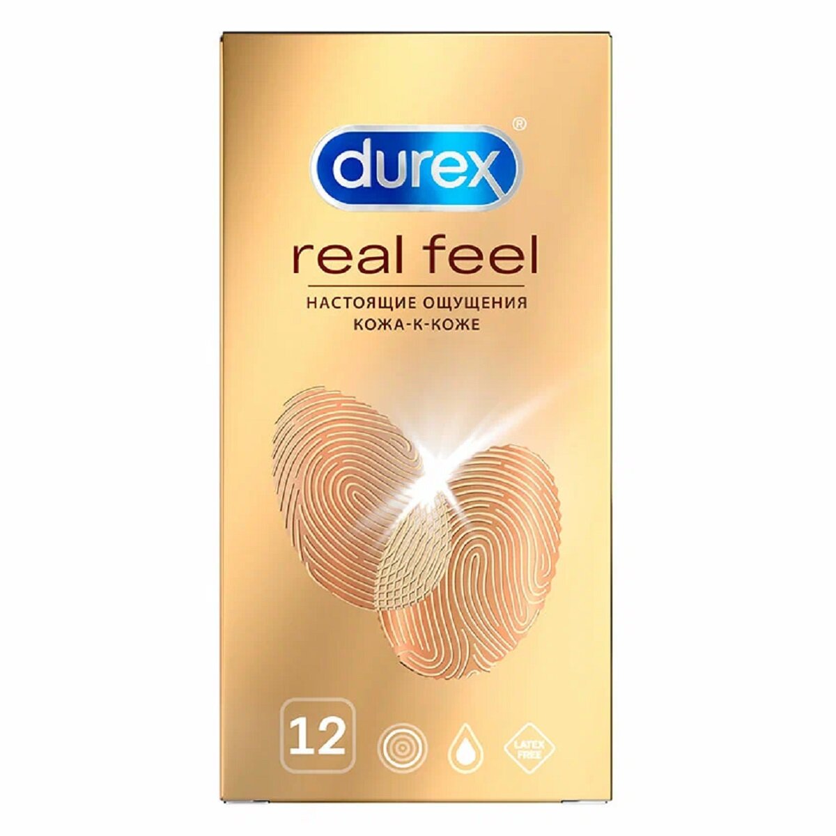 Презервативы ССЛ Durex "Real Feel", силиконовая смазка, 12 штук