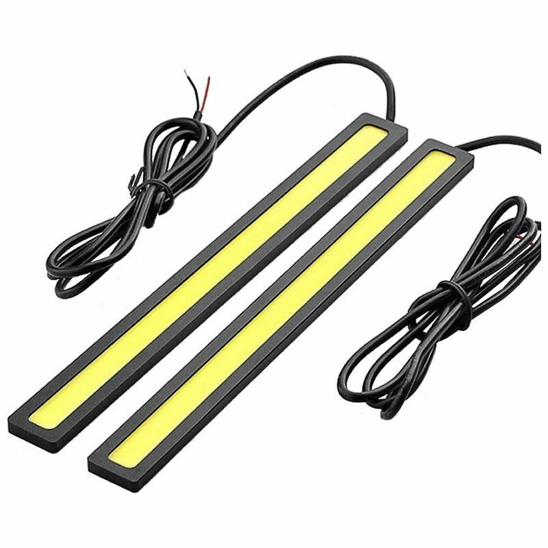 Дневные ходовые огни DRL COB LED 2 шт пара водонепроницаемые суперяркие 12V белый 6000-6500K противотуманные фары