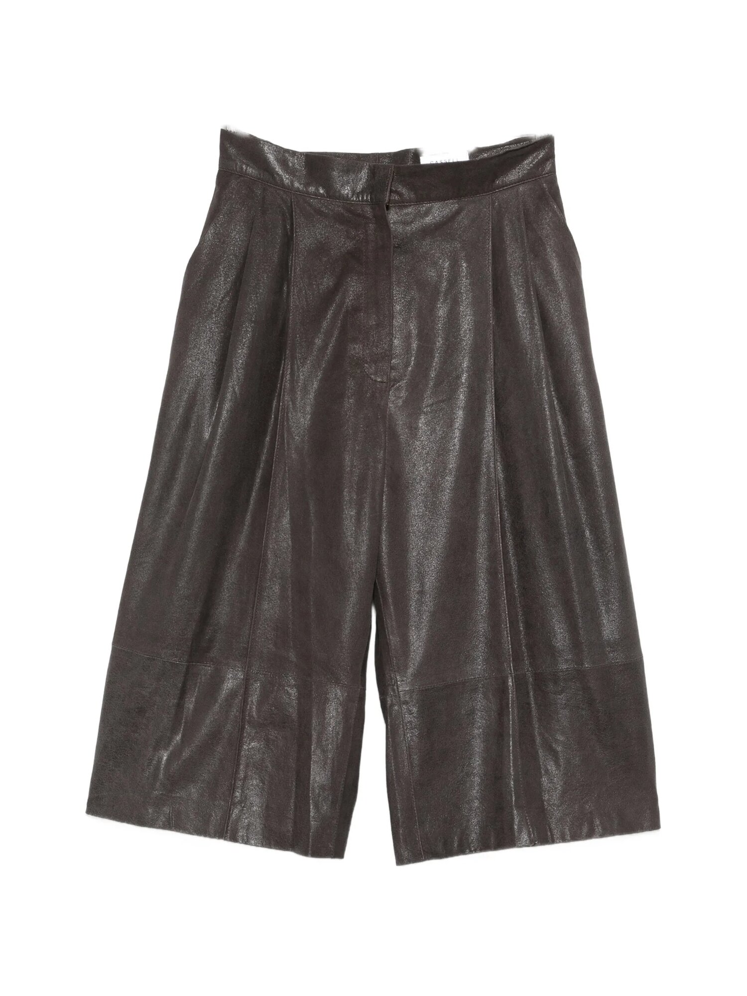 Шорты Pleated leather shorts