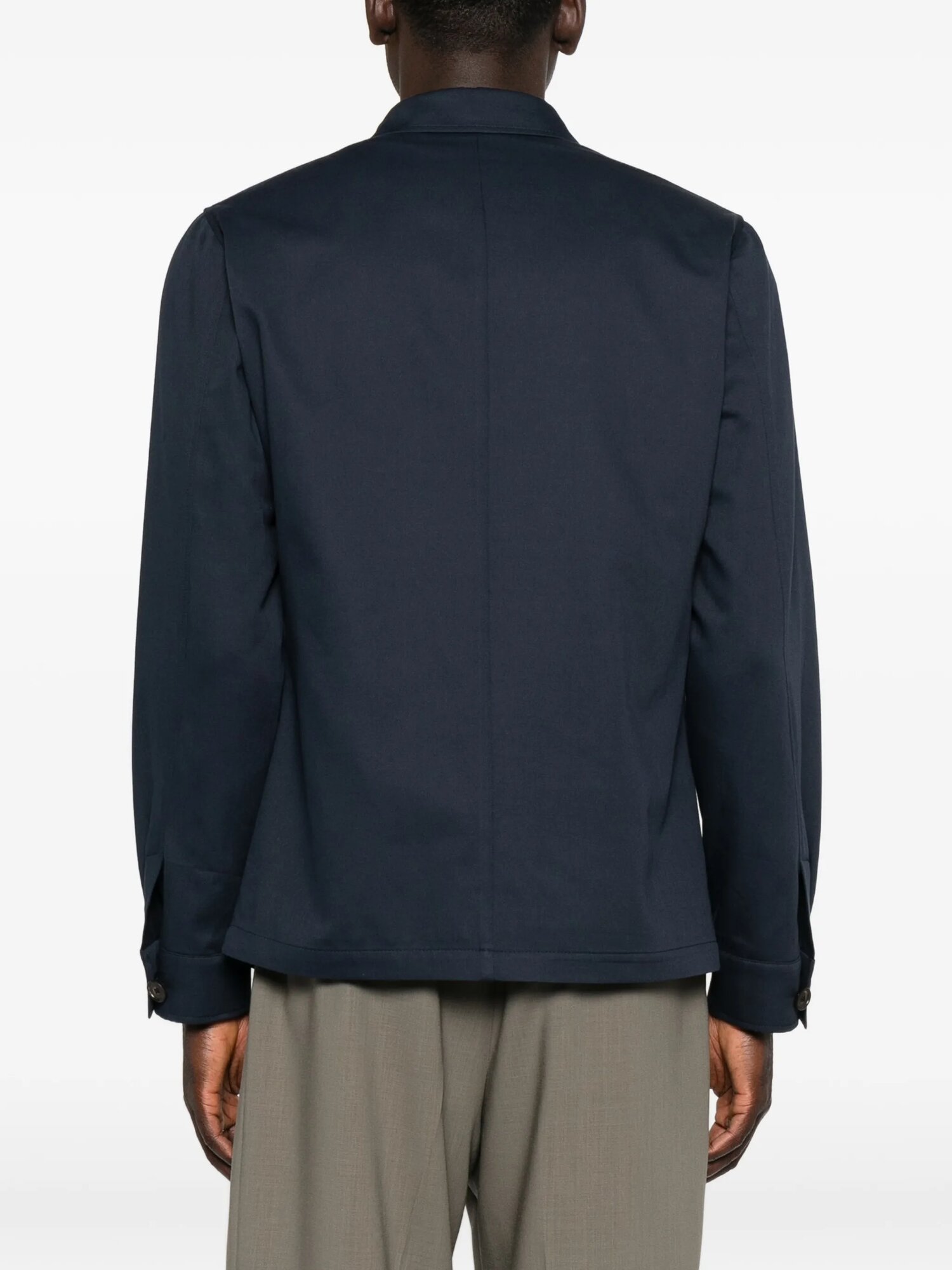Рубашка Corneliani Buttoned pocket overshirt, размер 54, blue — фото 1