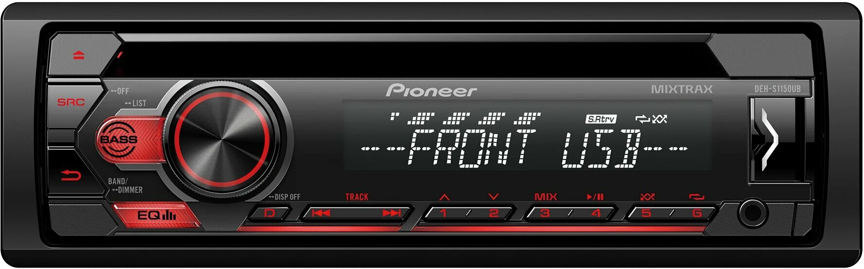 Автомагнитола Pioneer DEH-S1150UB, USB, CD, эквалайзер, система RDS