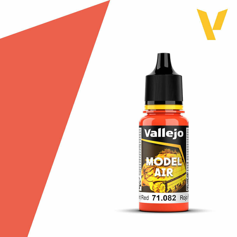 Краска Vallejo Model Air: Fluorescent Red акриловая 17 мл для аэрографа 71.082