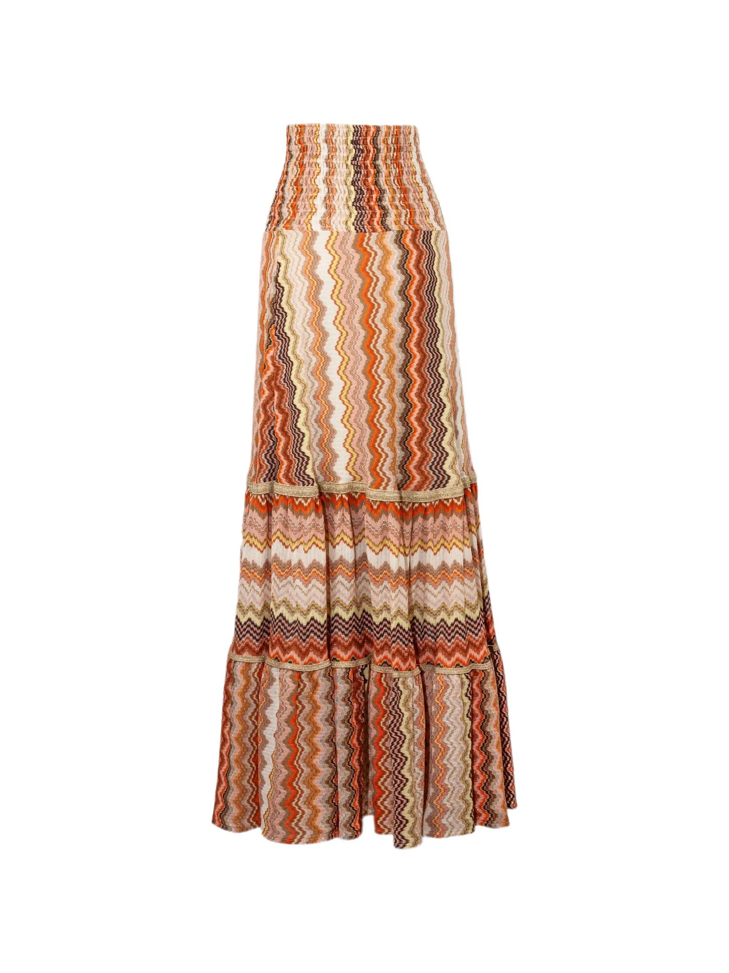 Юбка PHO Firenze Zigzag-pattern tiered maxi skirt, размер 46 — фото 1