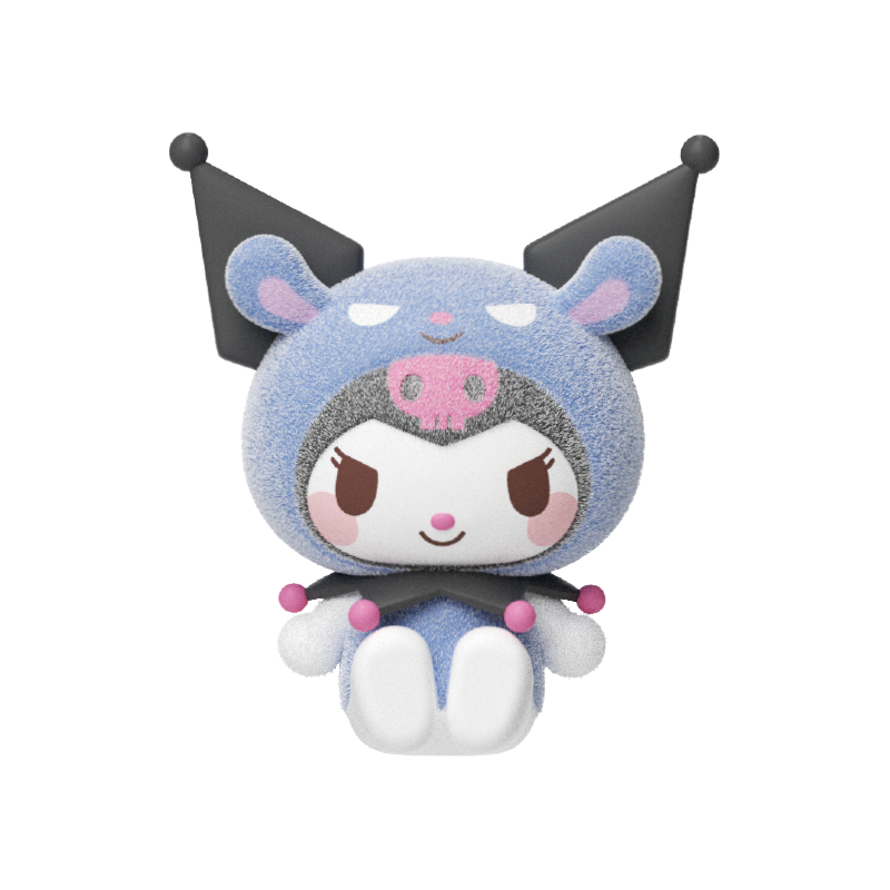 Sanrio Стиль велюровый Куроми мини-фигурка слепой пакет, 1 шт, нераспечатанный