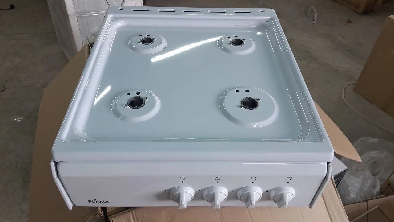 Плита газовая FLAMA AVG 1402 W белый, без духовки (уценка)