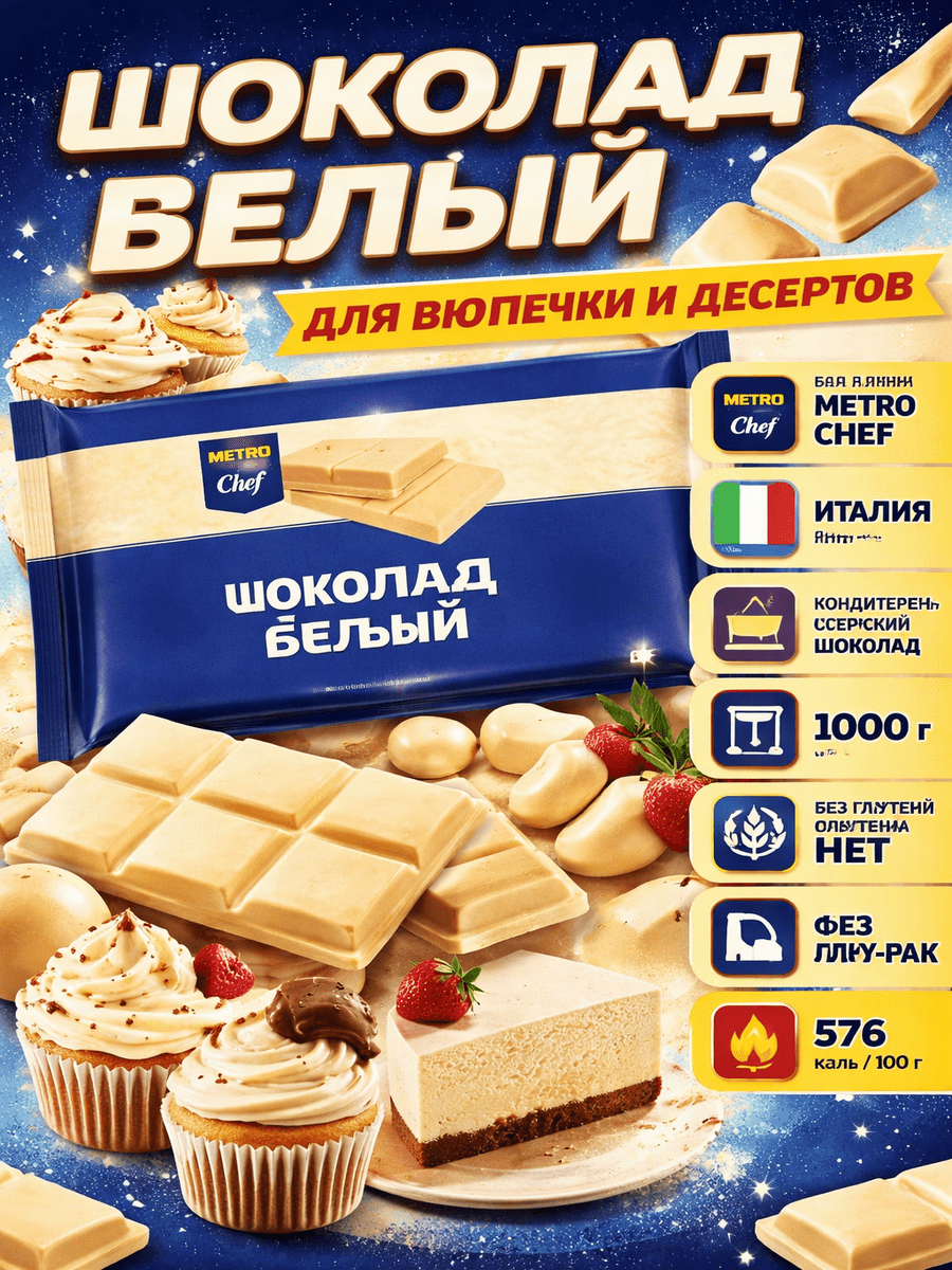 METRO Chef Шоколад белый, 1кг