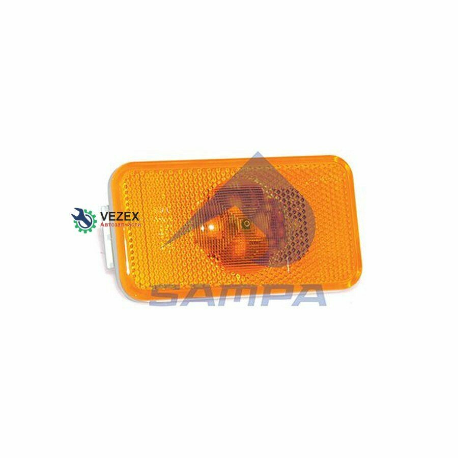 SAMPA 032243 фонарь габаритный! без кабеля желтый прямоугольный LED 102x54\ Volvo FH 12/16