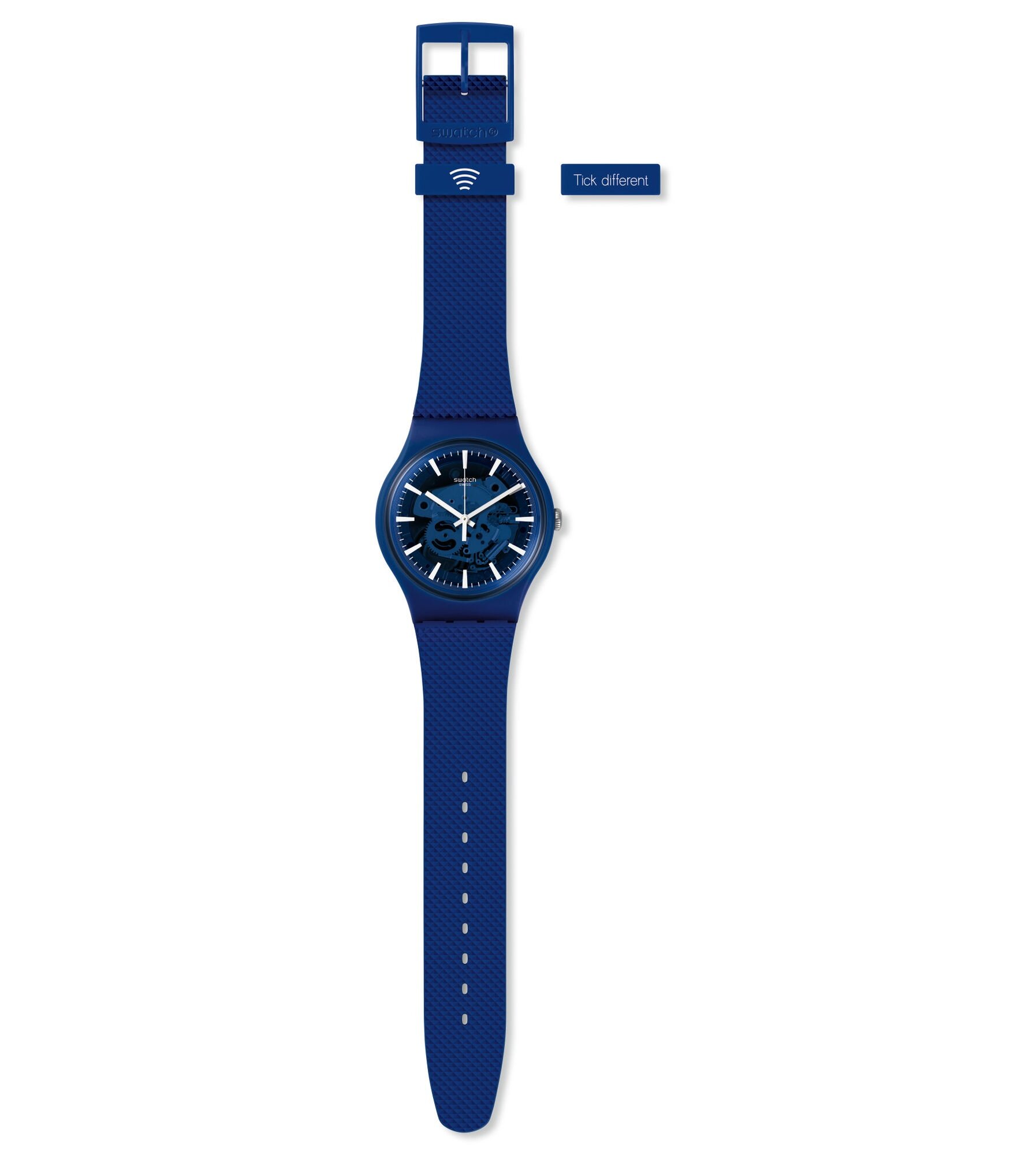 Наручные часы Swatch, синий/белый — фото 1