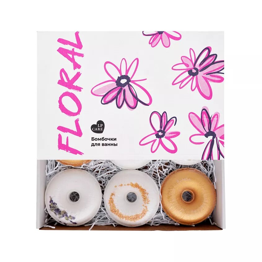Бомбочки для ванны LP CARE Floral 6 шт