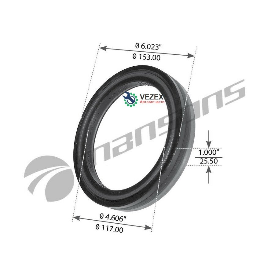MANSONS GR167 сальник ступицы ! внутр. d117x153.4x25.5 \SAF, ROR
