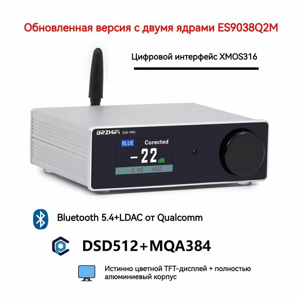 Компьютерный Hi-Fi-аудиодекодер SU9PRO с цифровым интерфейсом XMOS316