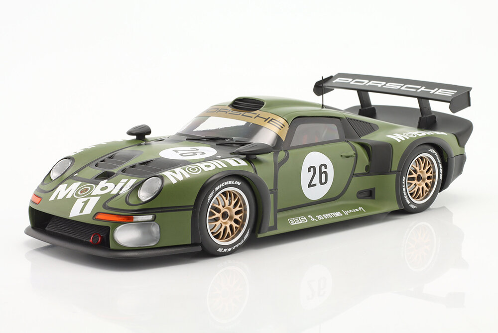 Модель коллекционная WERK83 Porsche 911 GT1 no 26 essais pre-qualifying 24H le mans 1996