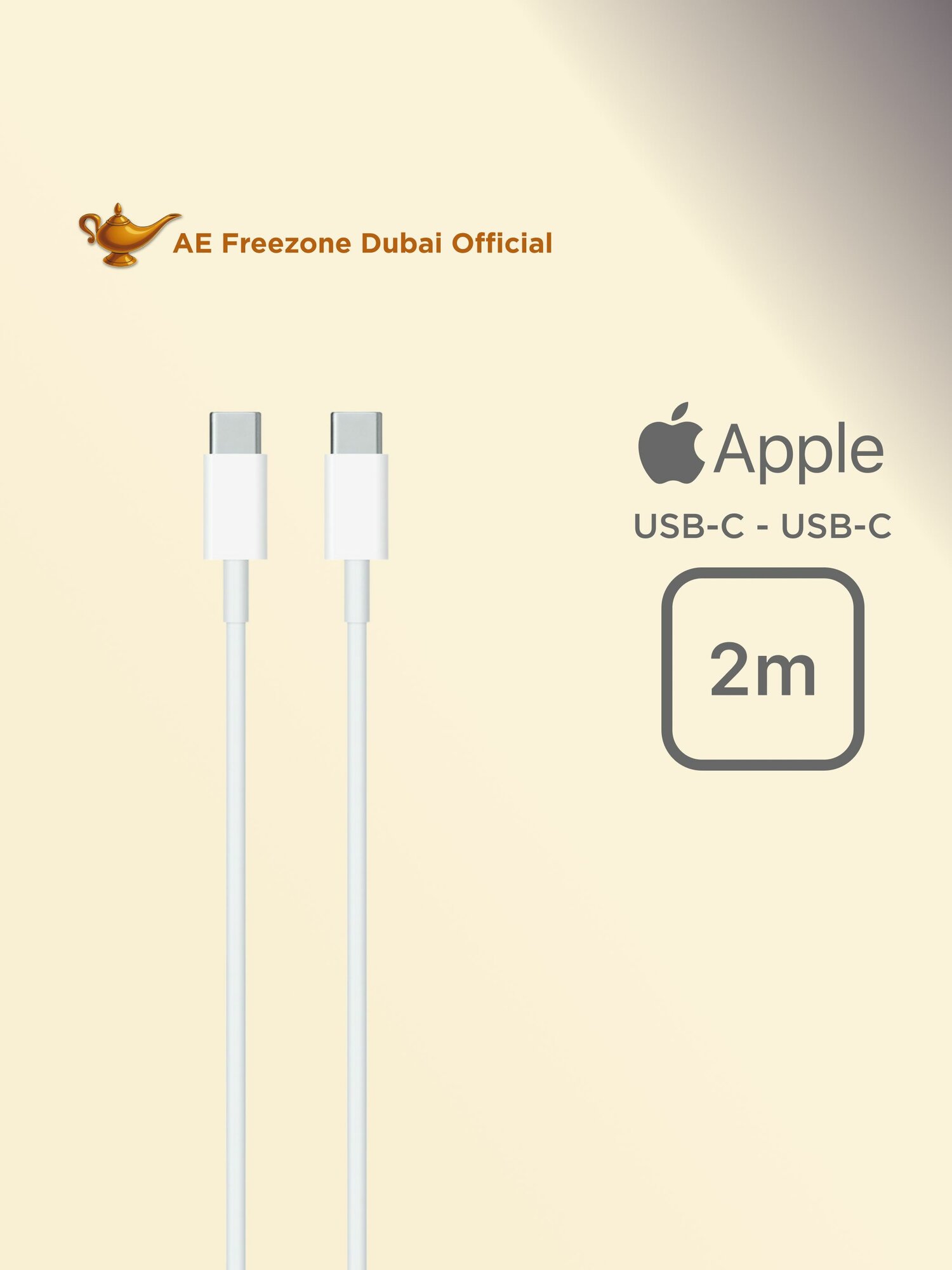 Кабель Apple USB-С - USB-С, 2m, (арт. MYQT3), цвет White (Белый)