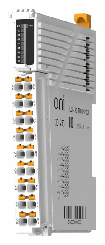 Модуль дискретного ввода IOD 430 8 сигналов NPN/PNP ONI IOD-430-TB-8NP000