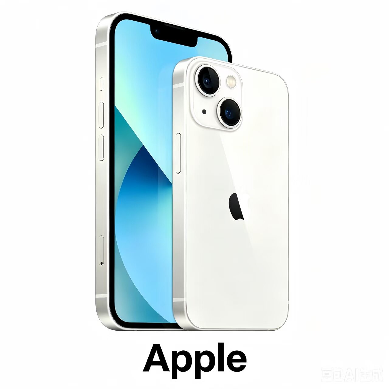 Смартфон Apple iPhone 13,128 ГБ, Двойная камера, экран 6.1 дюйма, Высокопроизводительный， SIM+SIM, белый